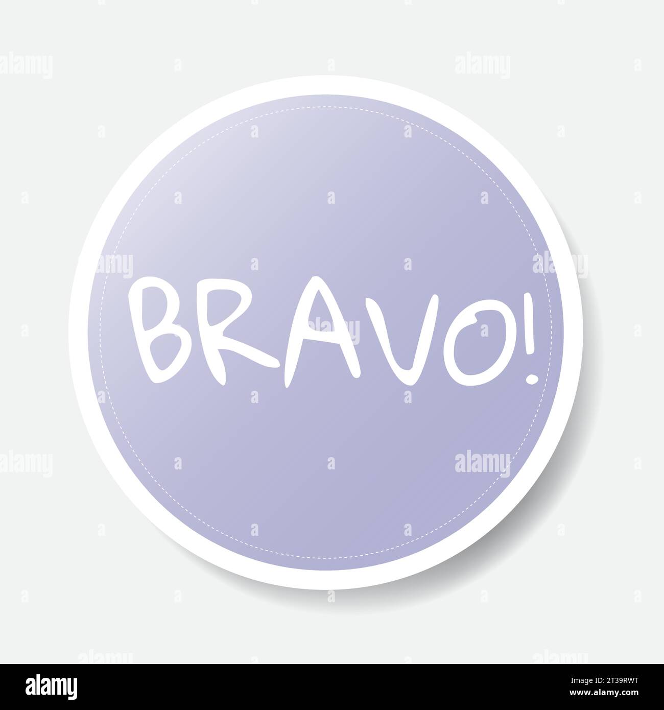 Purple color circle shape sticker with positive phrase, vector ...