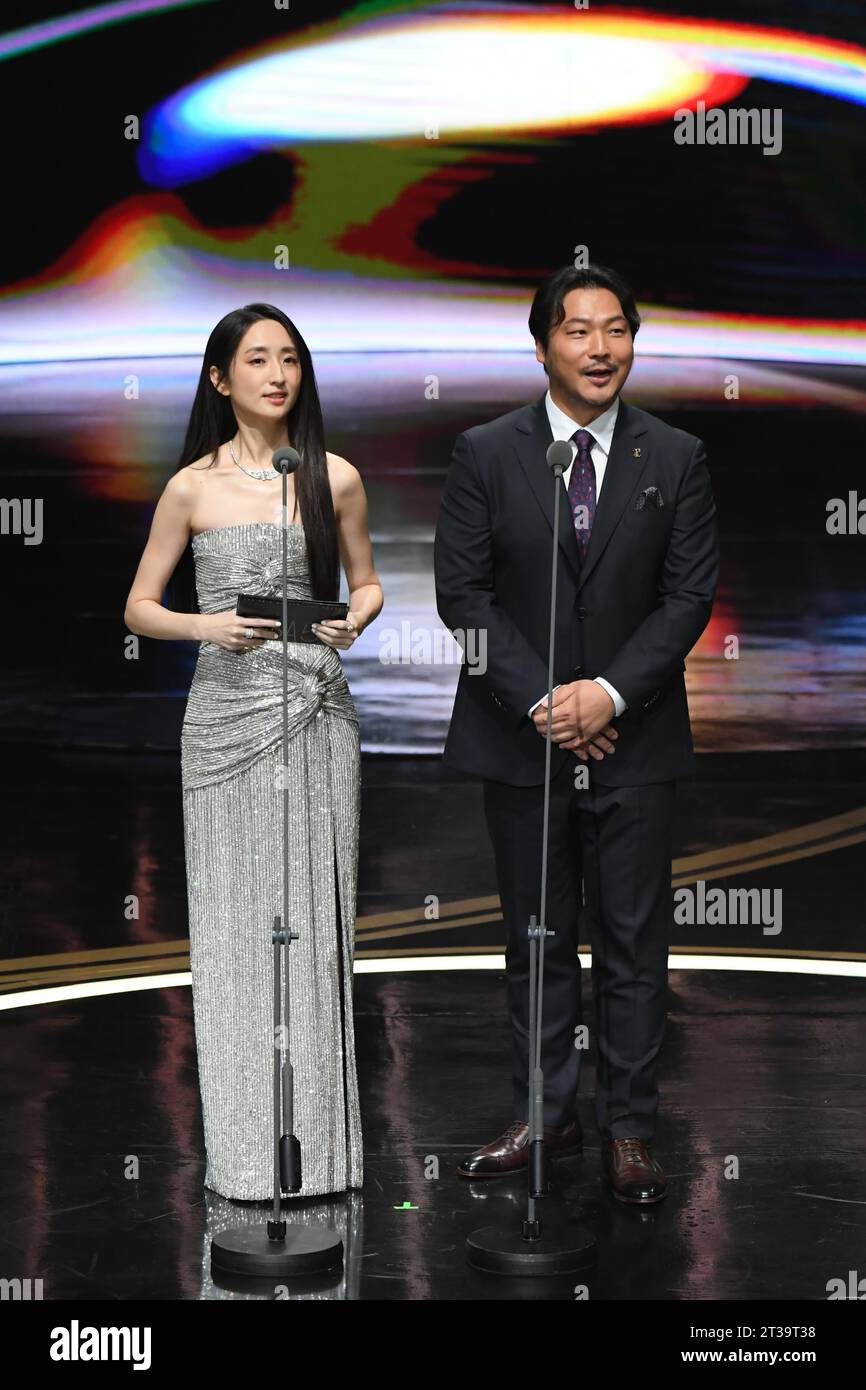 Taiwanese actress Ko Chia-yen attends the 58th Golden Bell Awards in Taipei City, Taiwan, 21 ...