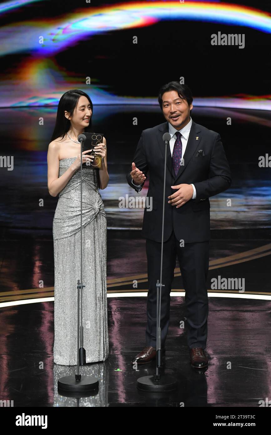 Taiwanese actress Ko Chia-yen attends the 58th Golden Bell Awards in Taipei City, Taiwan, 21 ...