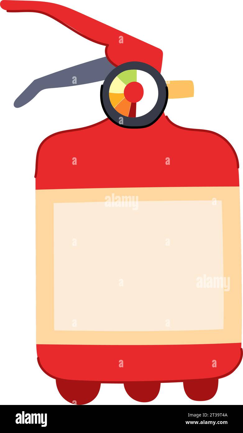 flame fire extinguisher cartoon vector illustration Stock Vector Image ...