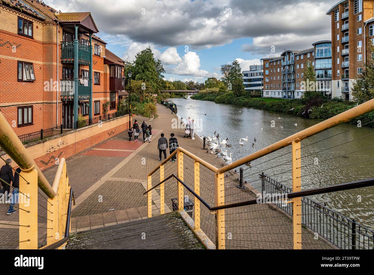 From the Wathen Wigg Foot Bridge over the River Nene, Northampton taken ...