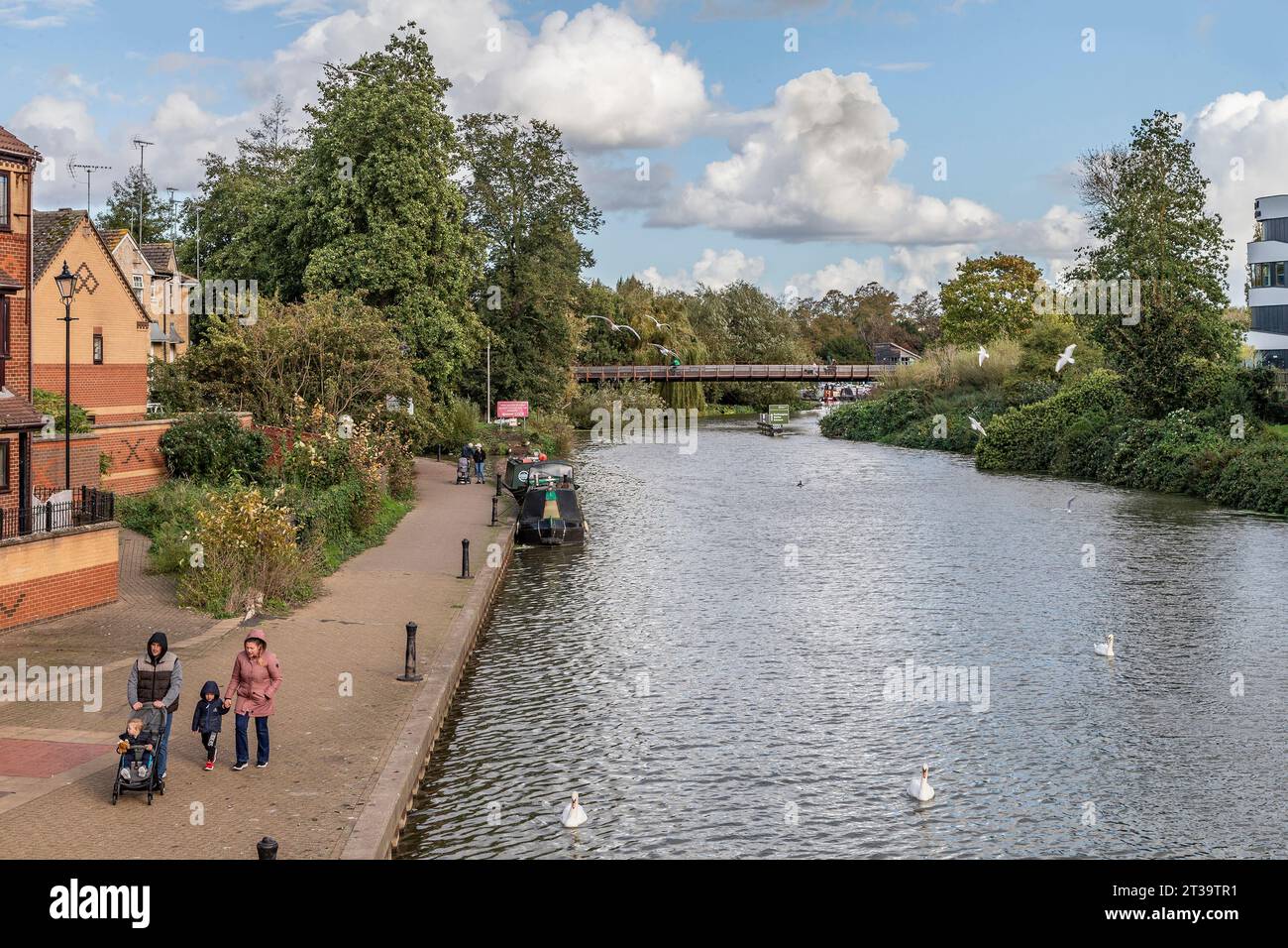 From the Wathen Wigg Foot Bridge over the River Nene, Northampton taken ...