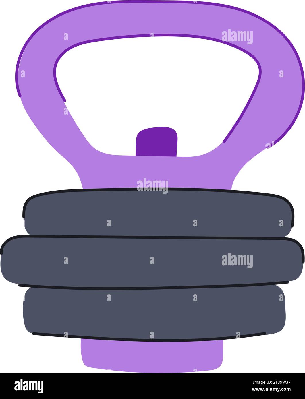 exercise fitness kettlebell cartoon vector illustration Stock Vector ...