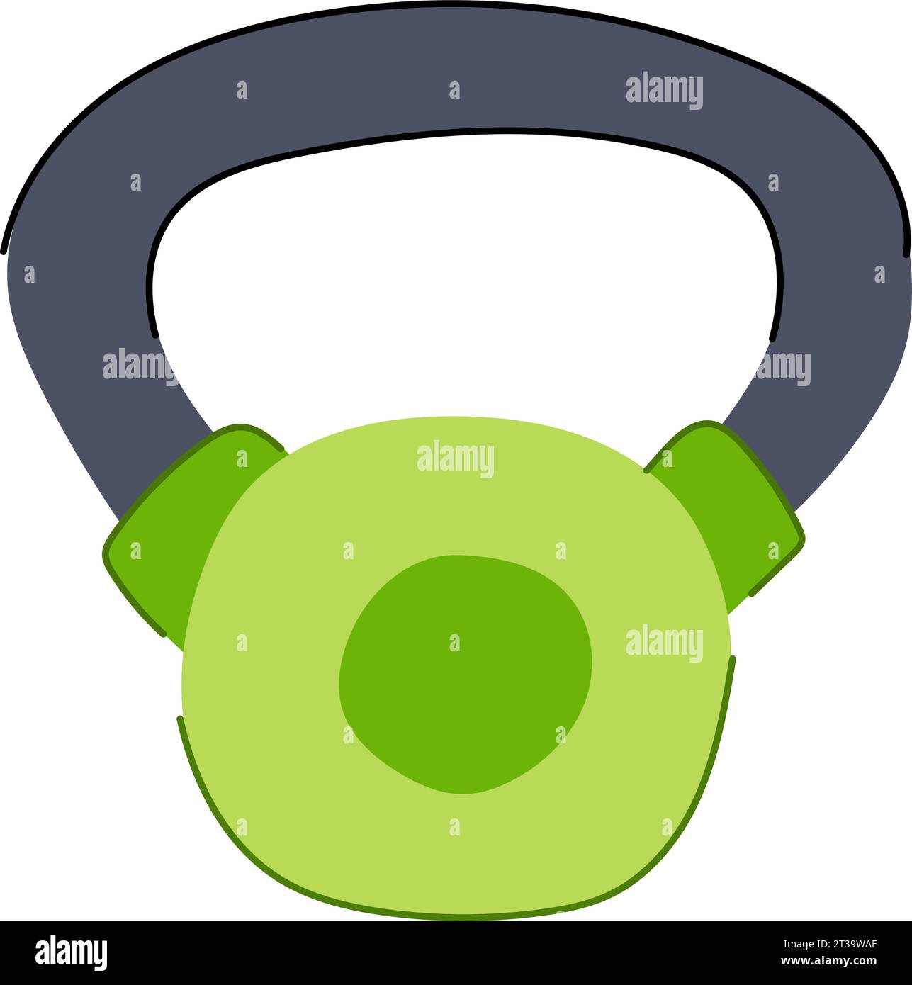 equipment fitness kettlebell cartoon vector illustration Stock Vector ...