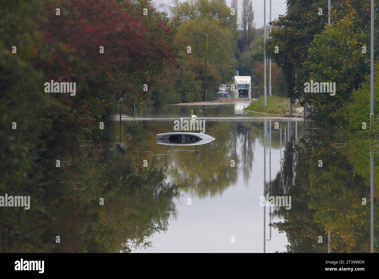 21st October Storm Babet flooding in Allerton Bywater,West Yorkshire,UK ...