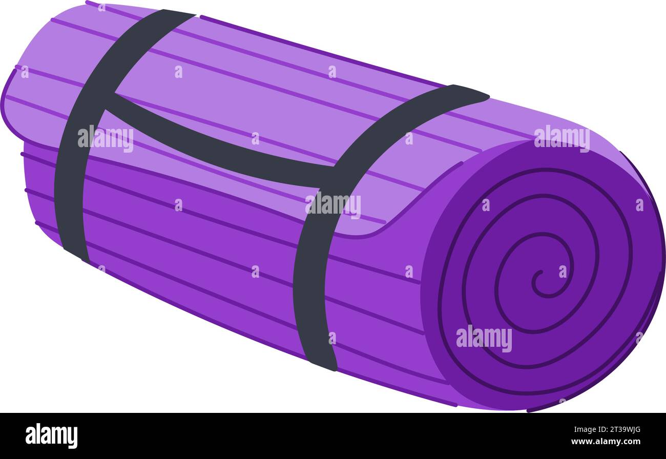 healthy fitness mat cartoon vector illustration Stock Vector Image ...