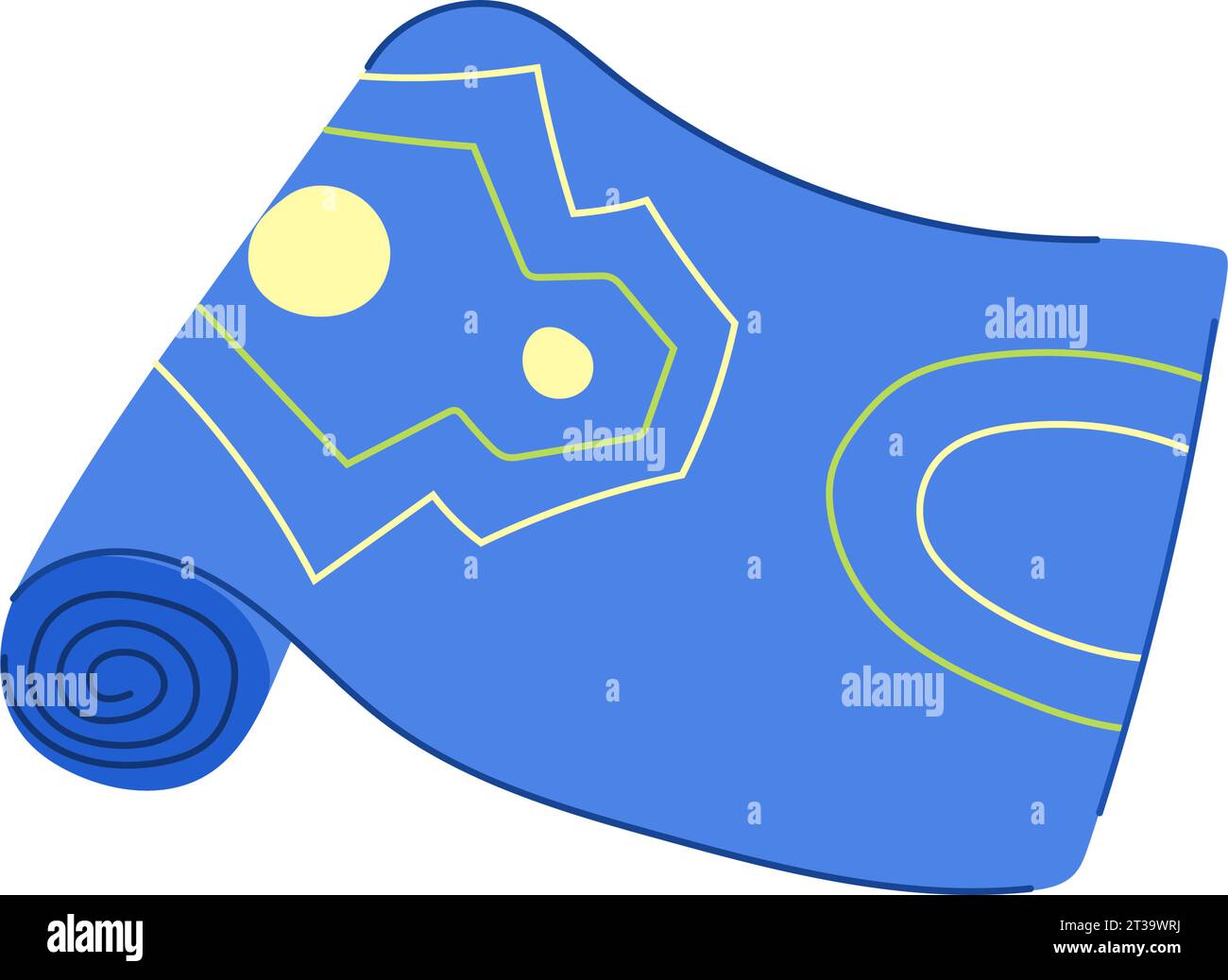 exercise fitness mat cartoon vector illustration Stock Vector Image ...