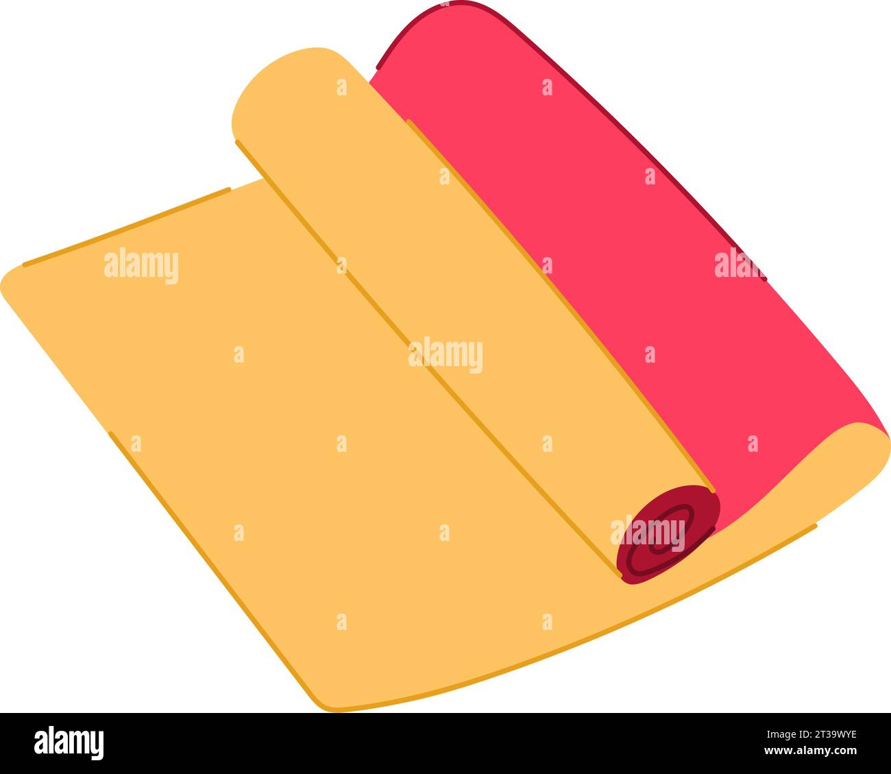 pilates fitness mat cartoon vector illustration Stock Vector Image ...