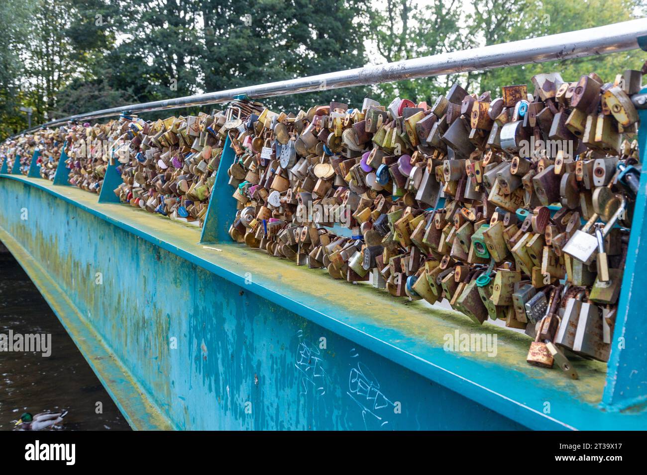 Thousands of padlocks on the Bakewell Love Locks Bridge Stock Photo - Alamy