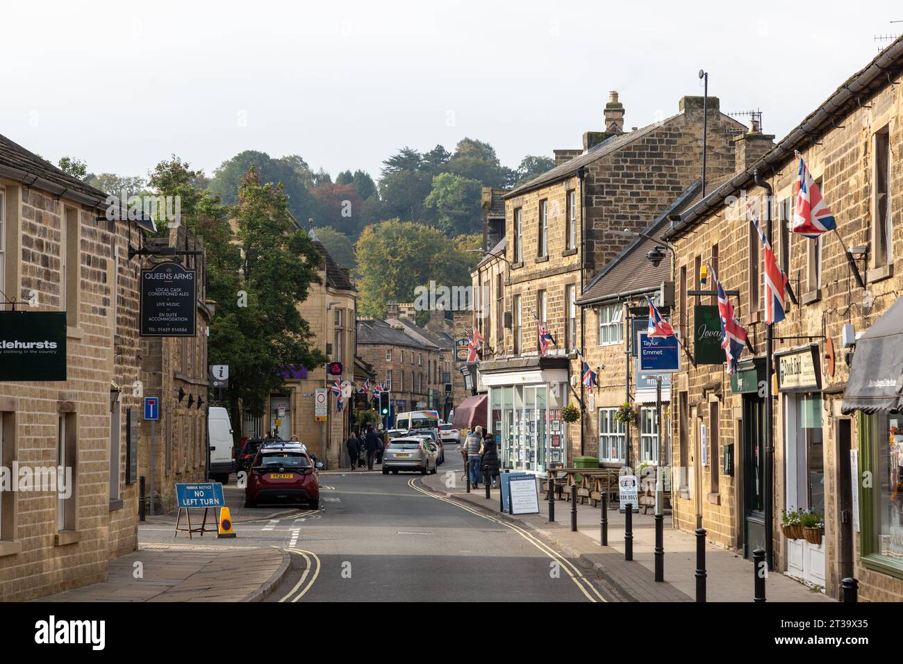 Bridge Street in Bakewell Town centre, Derbyshire, England Stock Photo ...