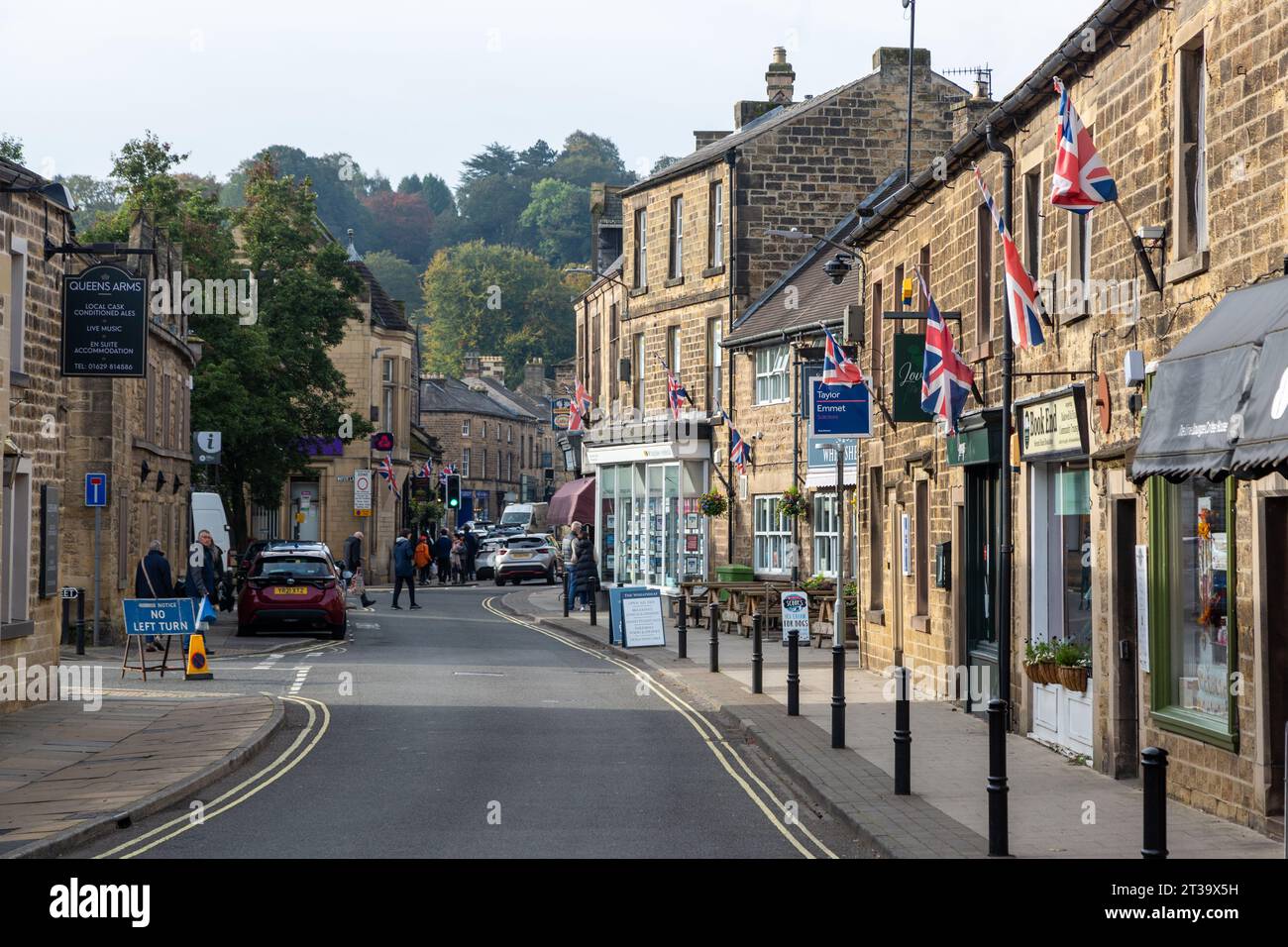 Bridge Street in Bakewell Town centre, Derbyshire, England Stock Photo ...