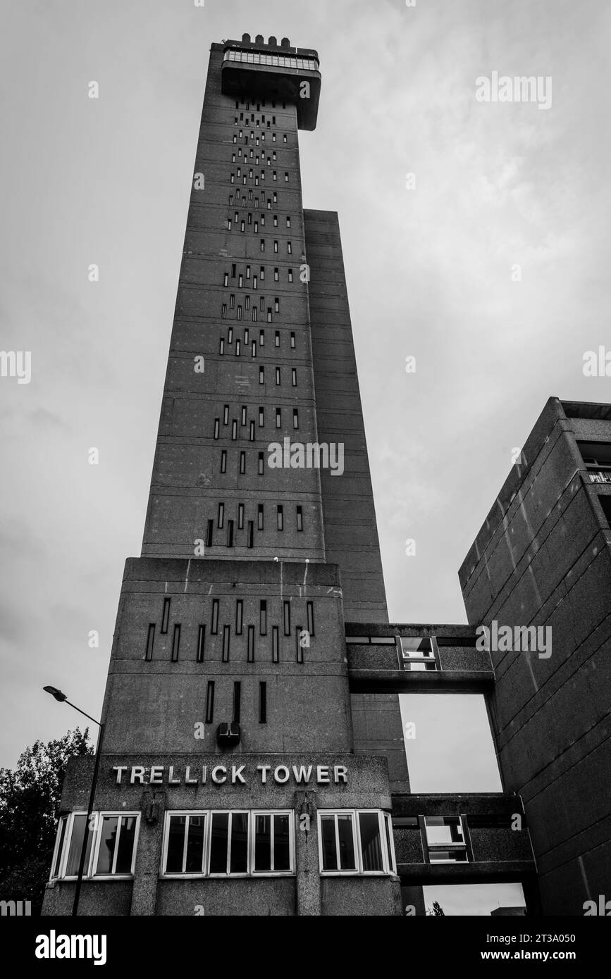 Trellick Tower, a Grade II* listed tower block in North Kensington. opened in 1972 and designed ...