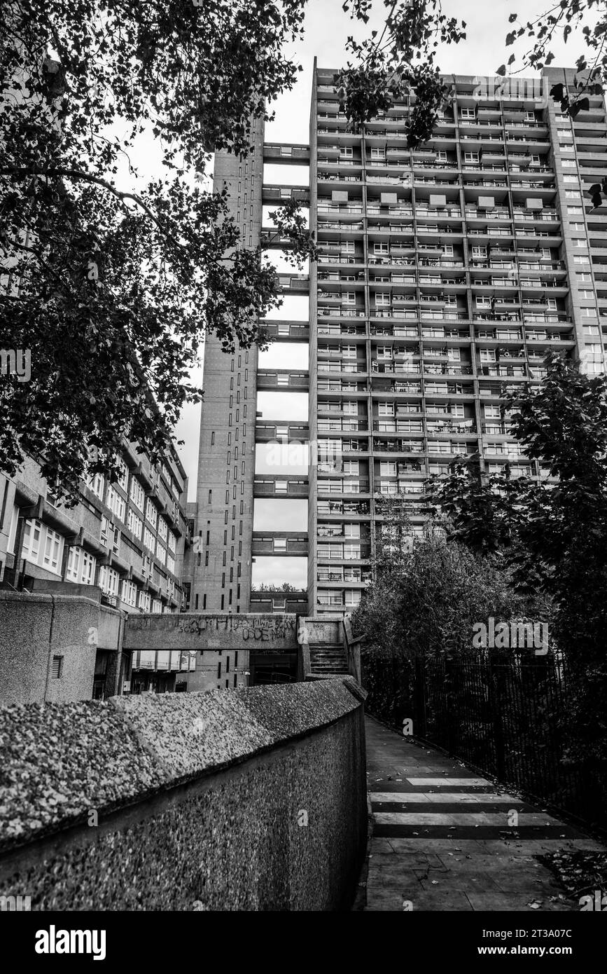 Trellick Tower, a Grade II* listed tower block in North Kensington ...