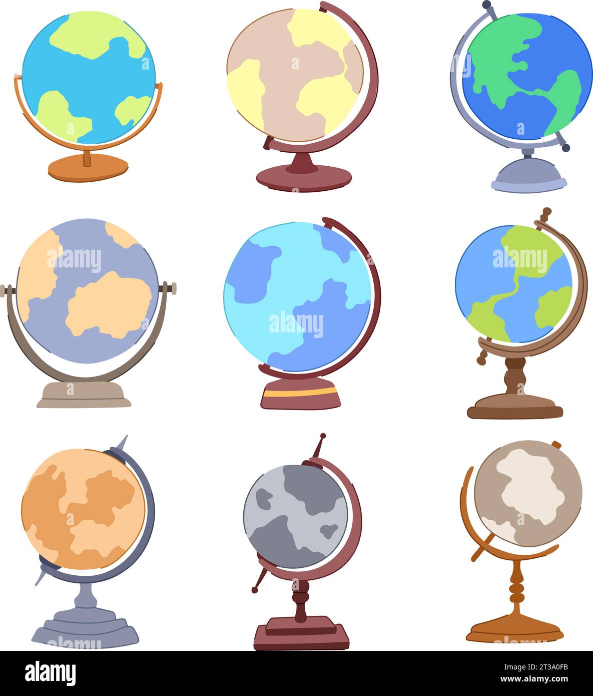 globe set cartoon vector illustration Stock Vector Image & Art - Alamy