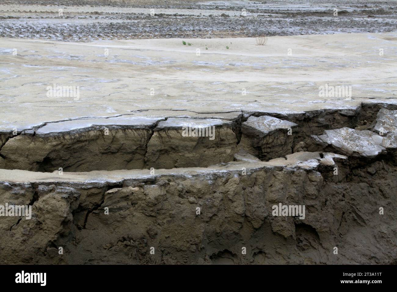 Subsidence ground in the wild, Outdoor natural landscape Stock Photo ...