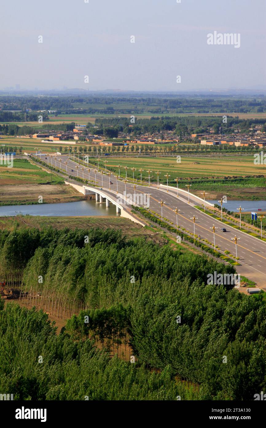 Bridges and fields in the beautiful summer, north china Stock Photo - Alamy