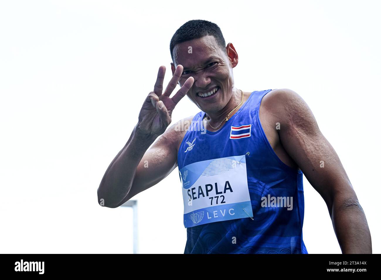 Hangzhou, China's Zhejiang Province. 24th Oct, 2023. Bronze medalist ...