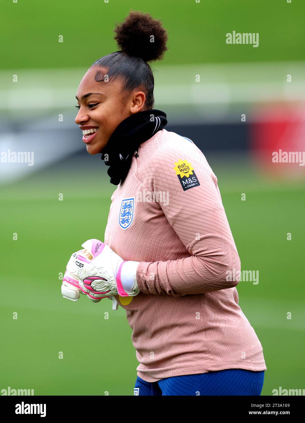 England goalkeeper Khiara Keating during a training session at St ...