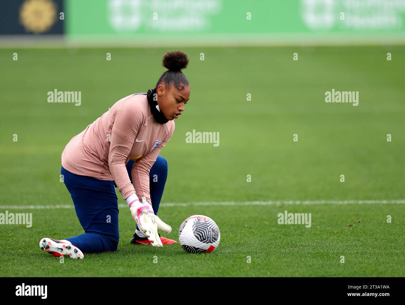 England goalkeeper Khiara Keating during a training session at St ...