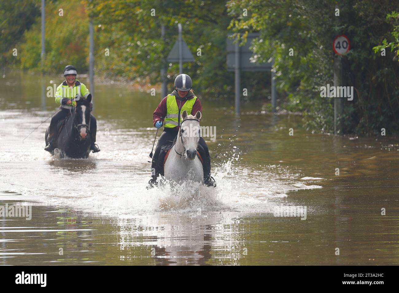 21st October Storm Babet flooding in Allerton Bywater,West Yorkshire,UK ...