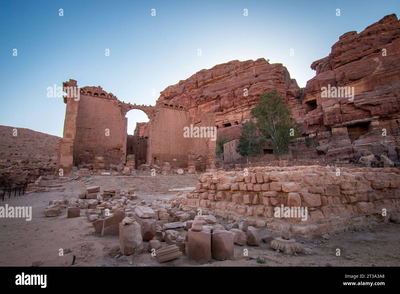 Temple ruin of Qasr al-Bint or Qasr Bint Firaun in the historic and ...