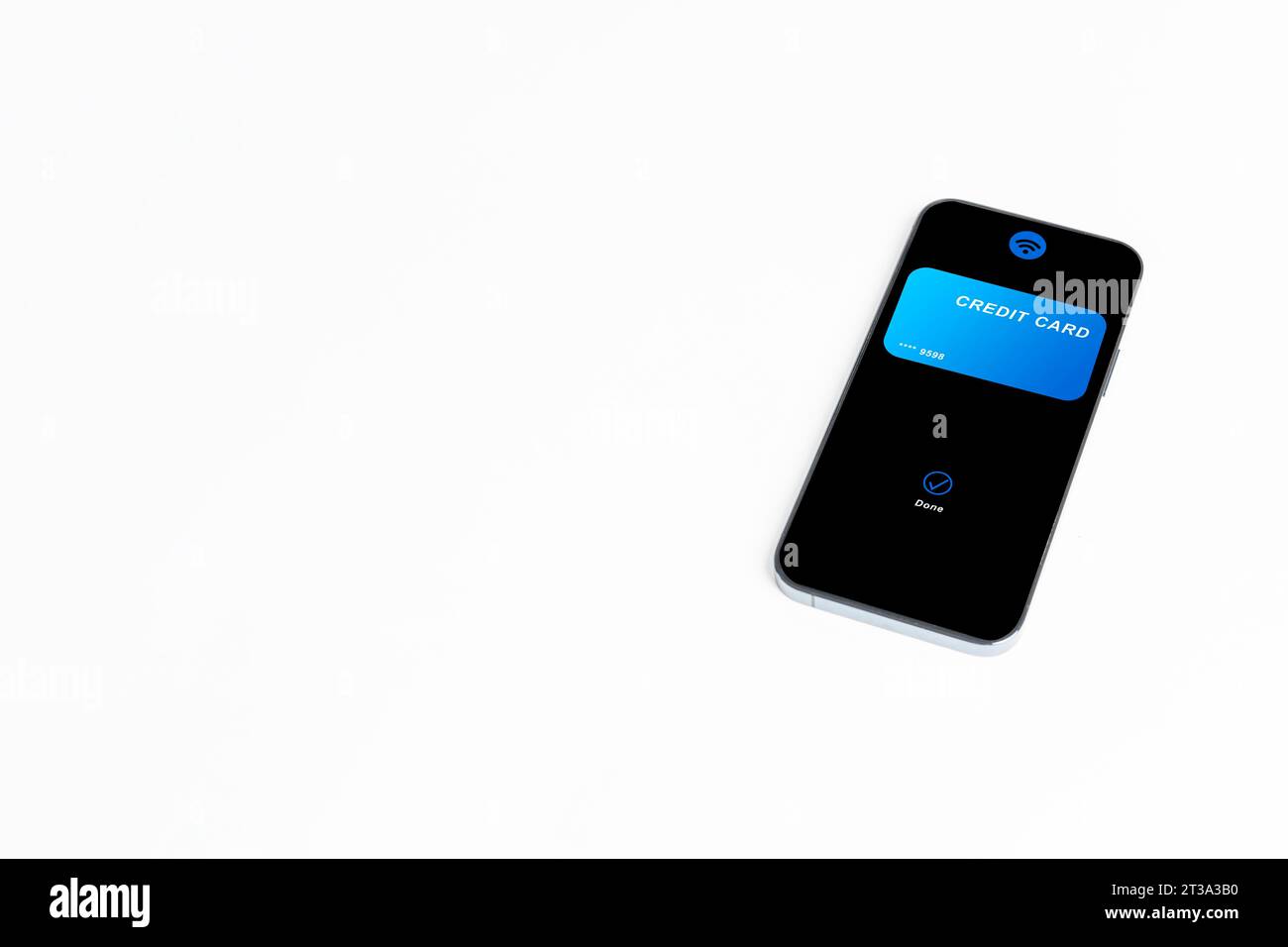 Paying mobile phone hand Cut Out Stock Images & Pictures - Alamy