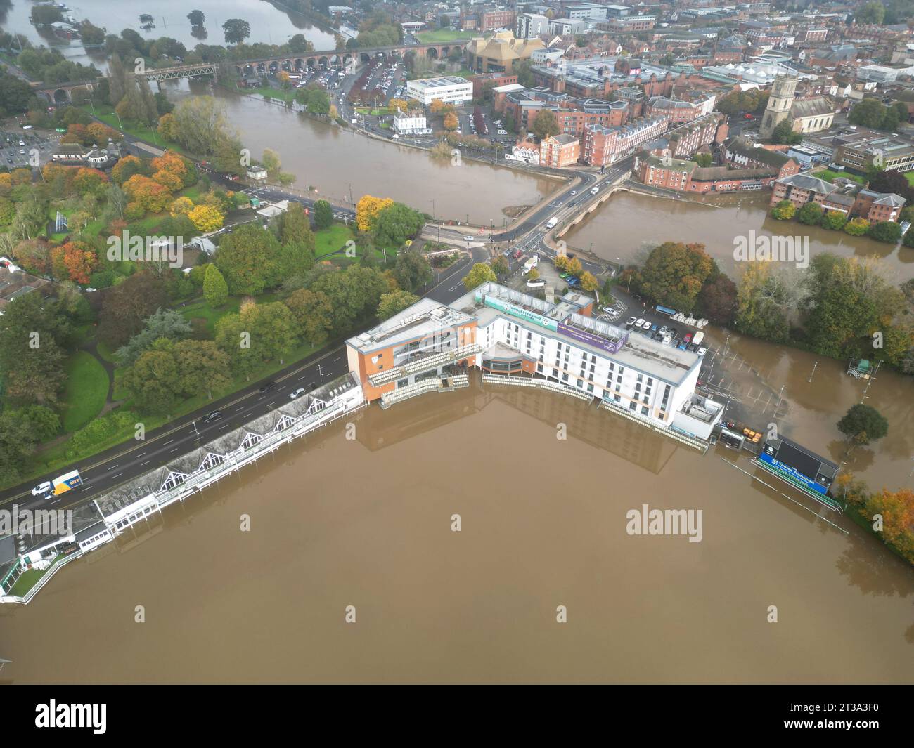 Tuesday 24th October 2023 – UK Weather - Flooding at Worcestershire's ...