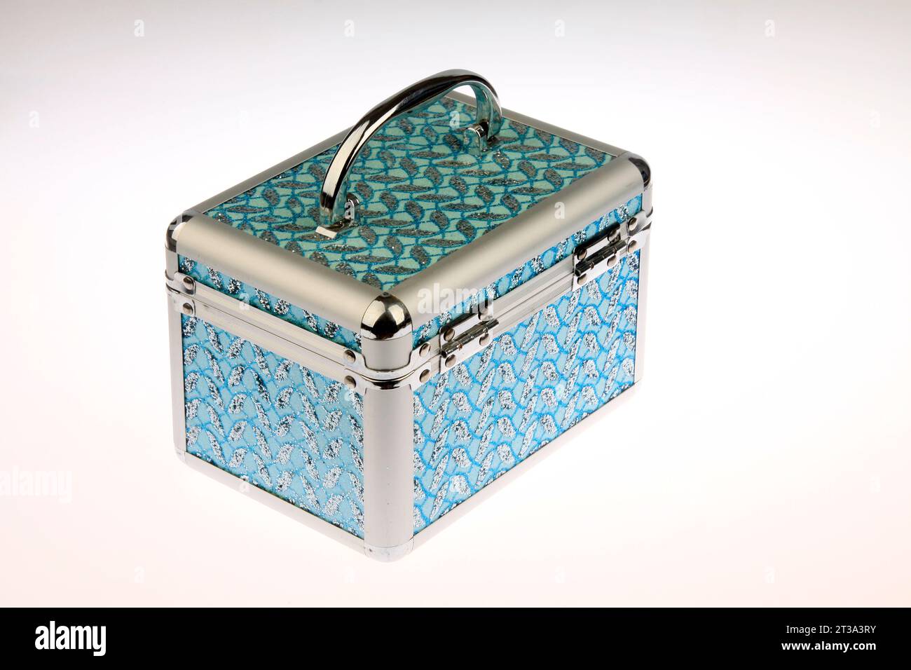 blue delicate toolkit on a white background Stock Photo - Alamy