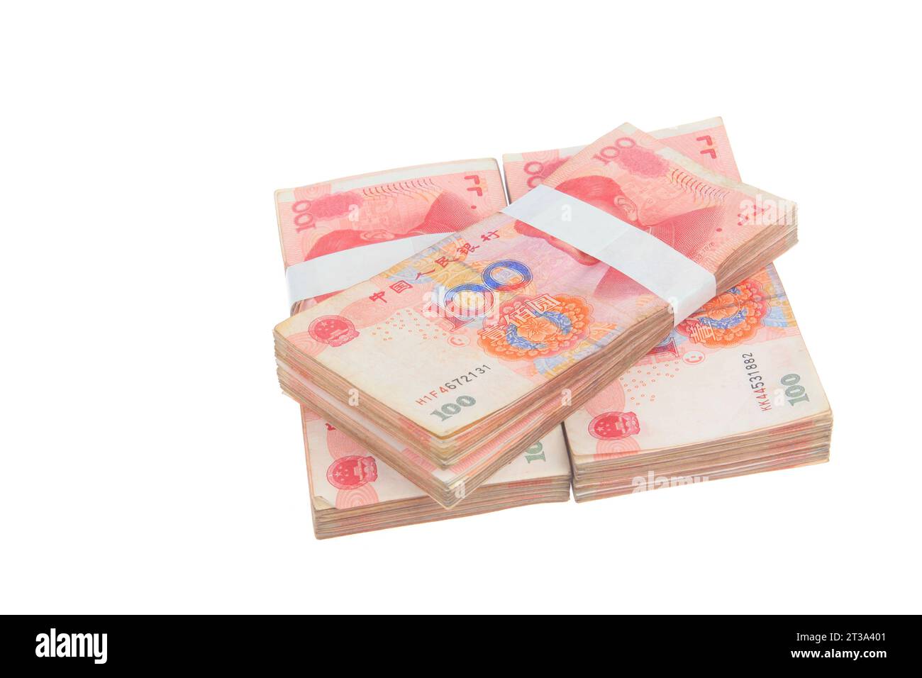 chinese one hundred cash on a white background Stock Photo - Alamy