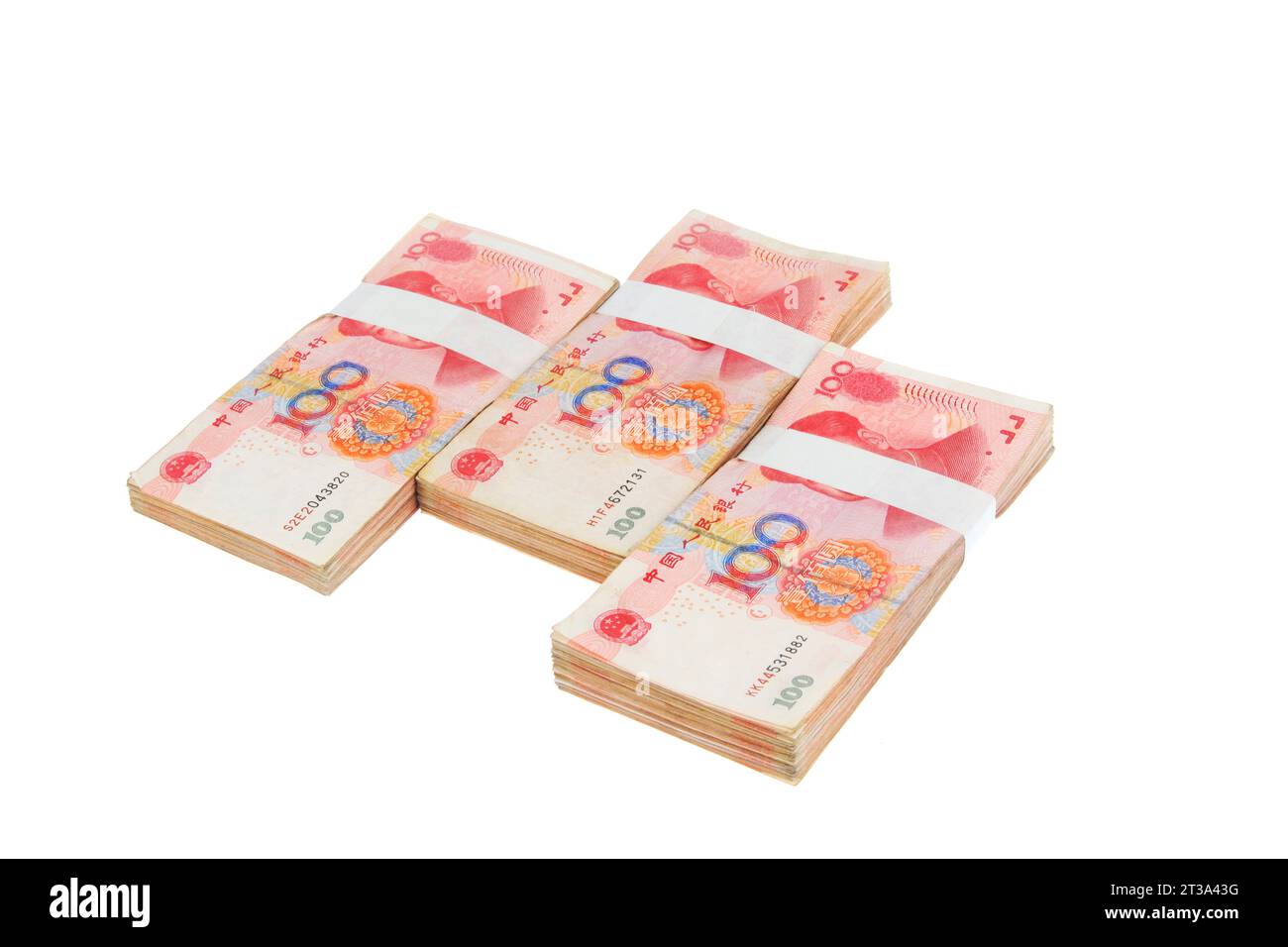 chinese one hundred cash on a white background Stock Photo - Alamy