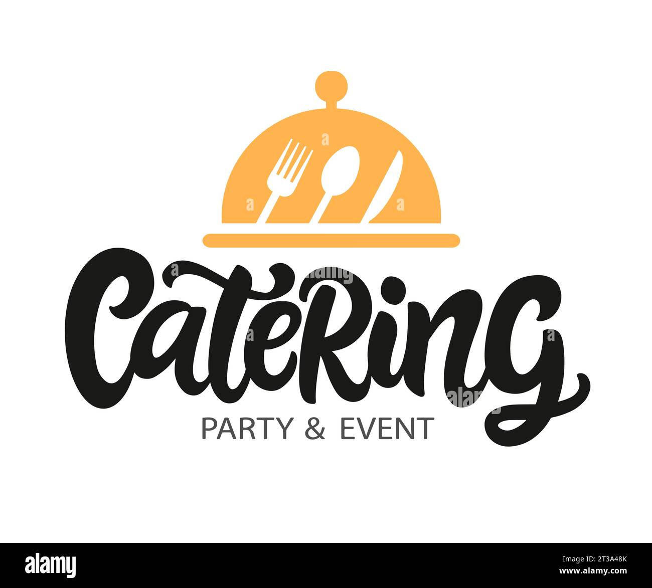 Catering vector logo badge Cater service lettering Stock Vector Image ...