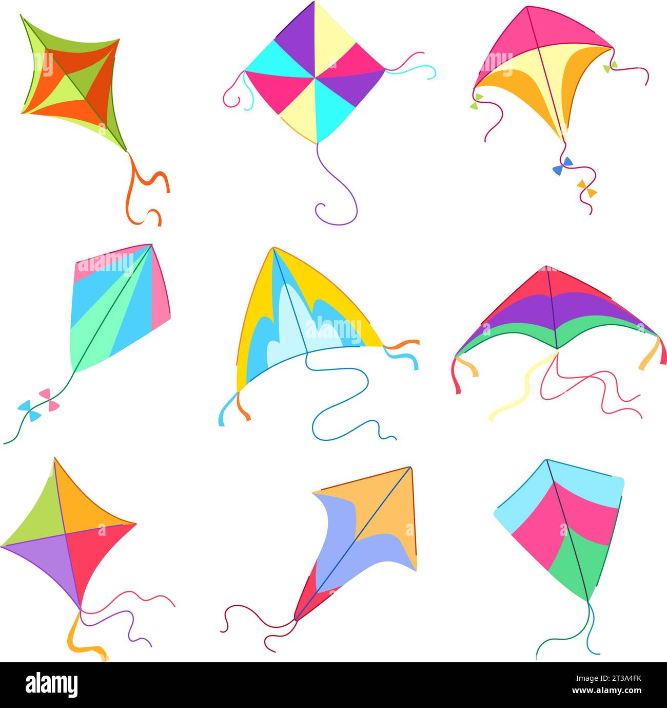 kite set cartoon vector illustration Stock Vector Image & Art - Alamy