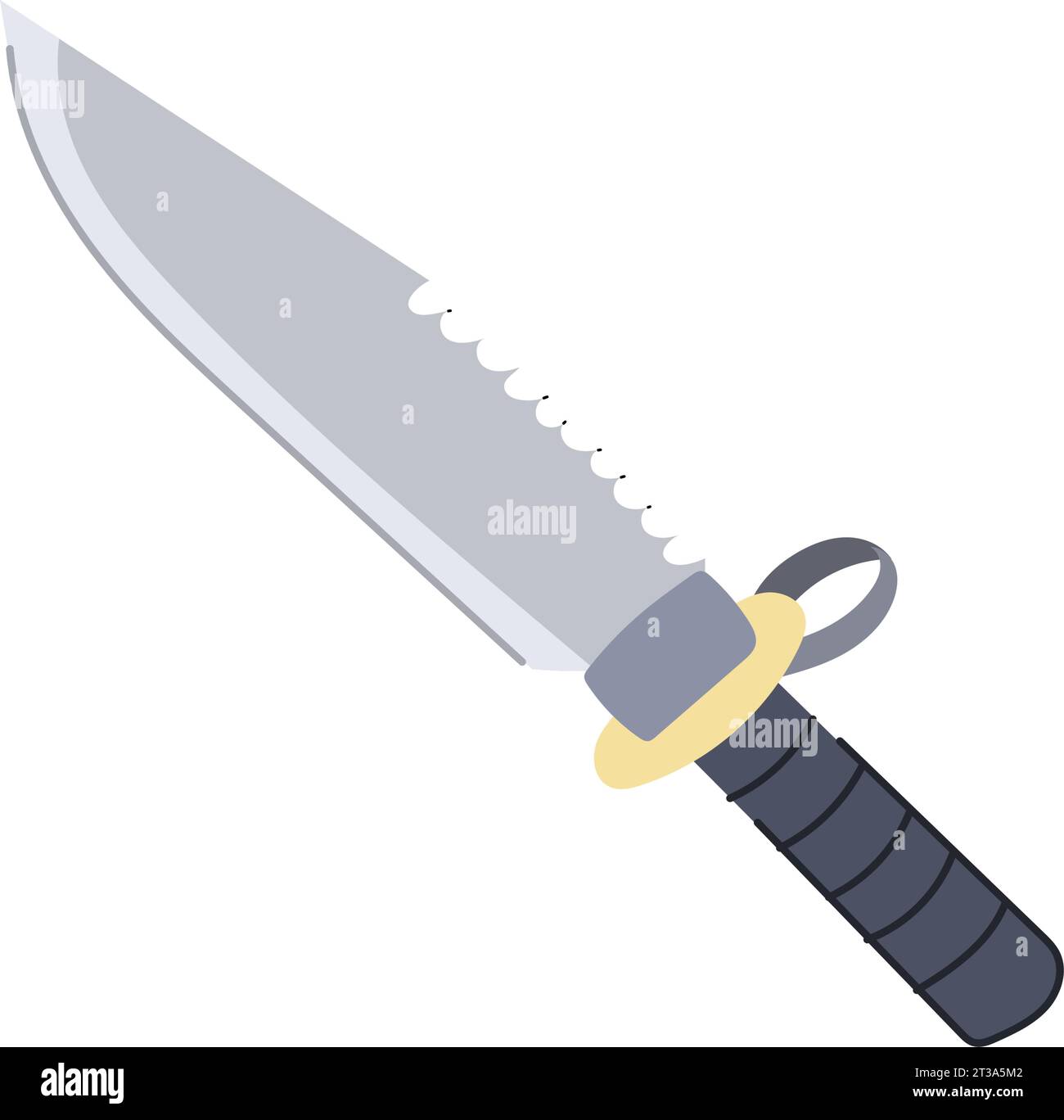 sharp military knife cartoon vector illustration Stock Vector Image ...