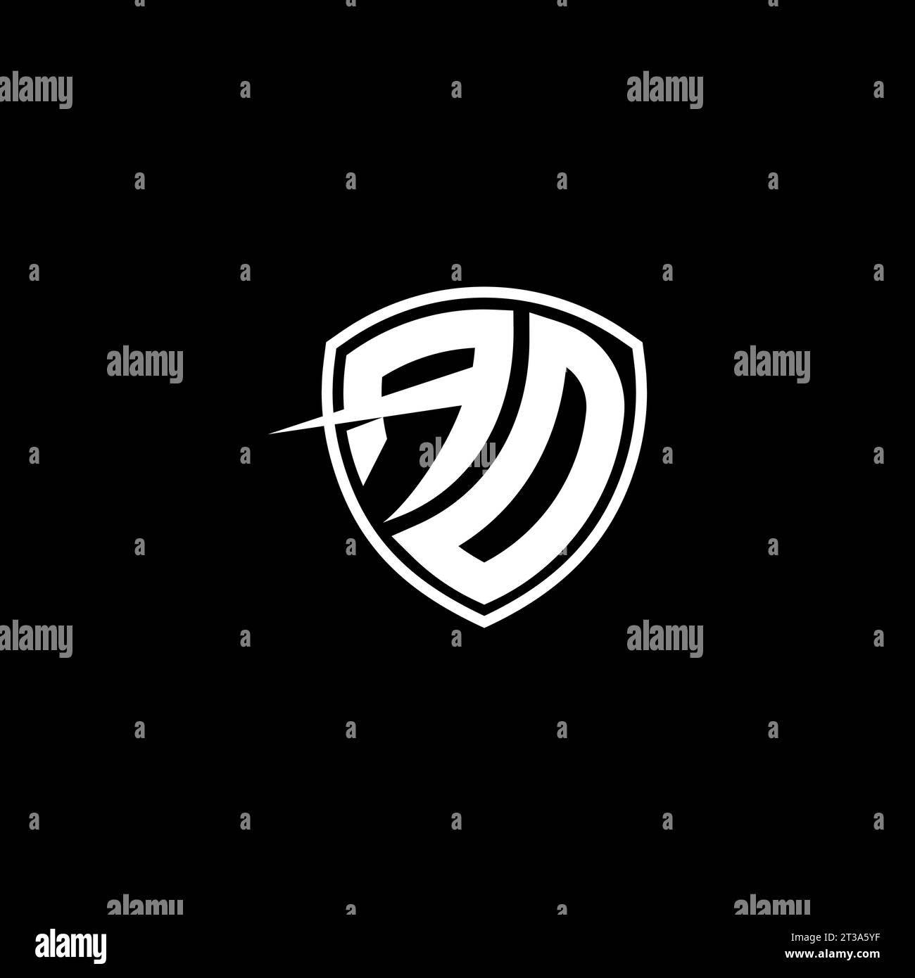 AD logo monogram emblem style with shield shape design template ideas ...