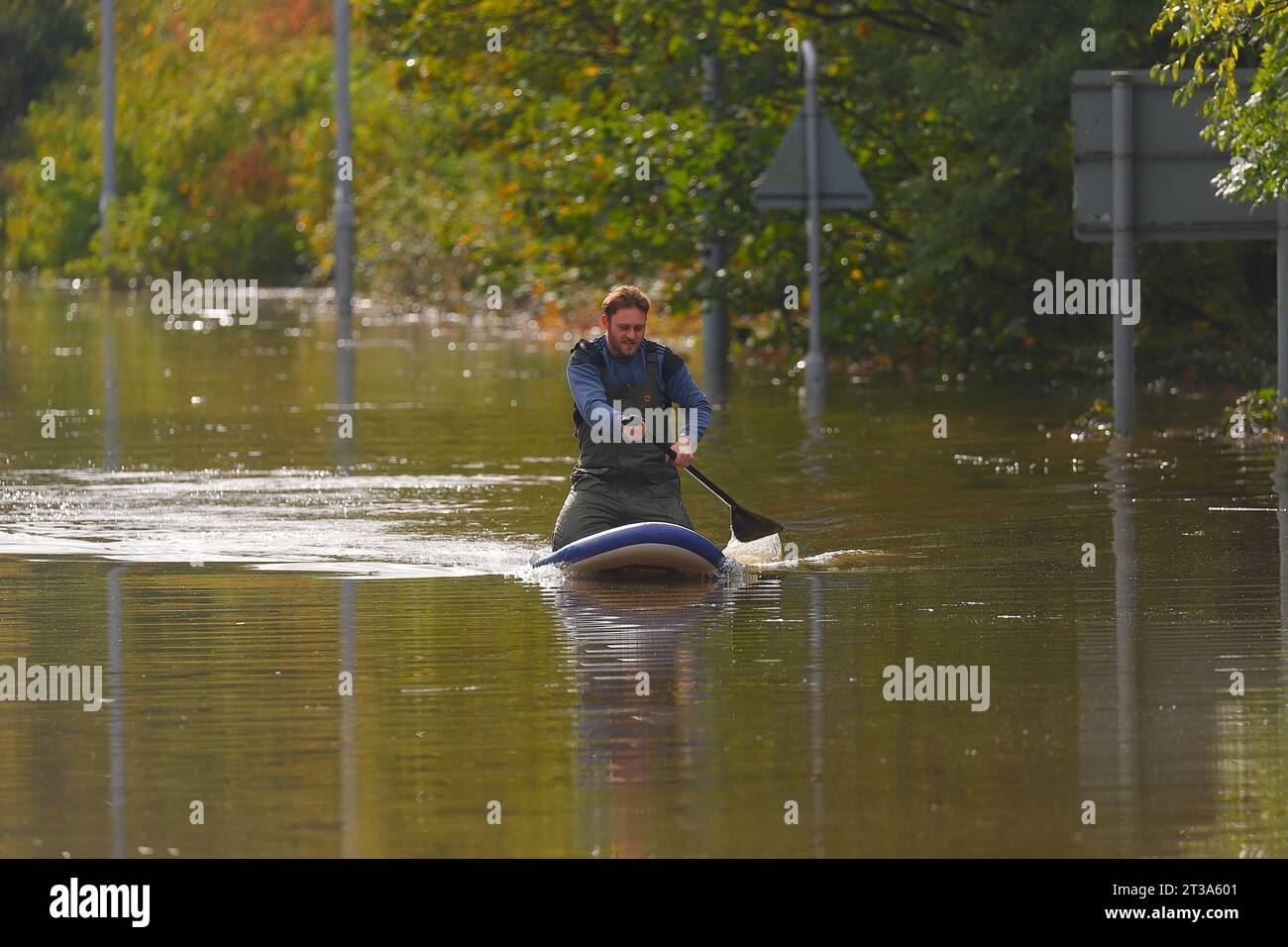 21st October Storm Babet flooding in Allerton Bywater,West Yorkshire,UK ...
