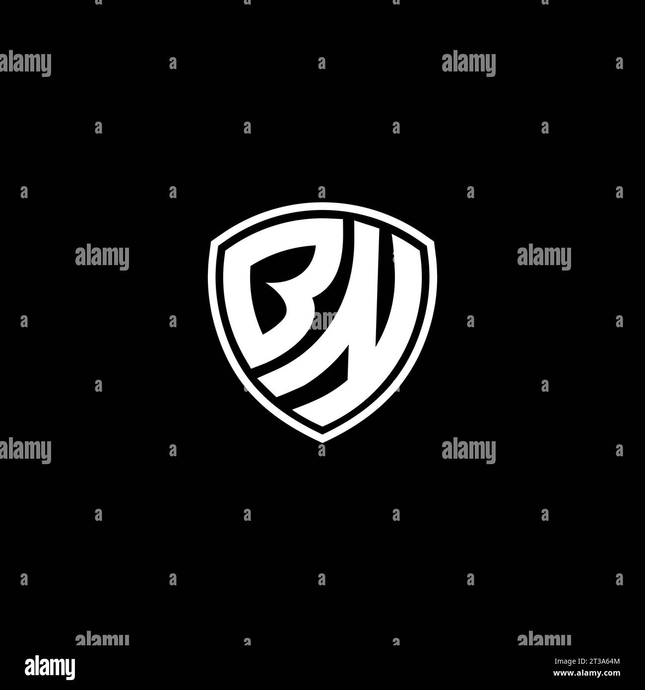 BN logo monogram emblem style with shield shape design template ideas ...