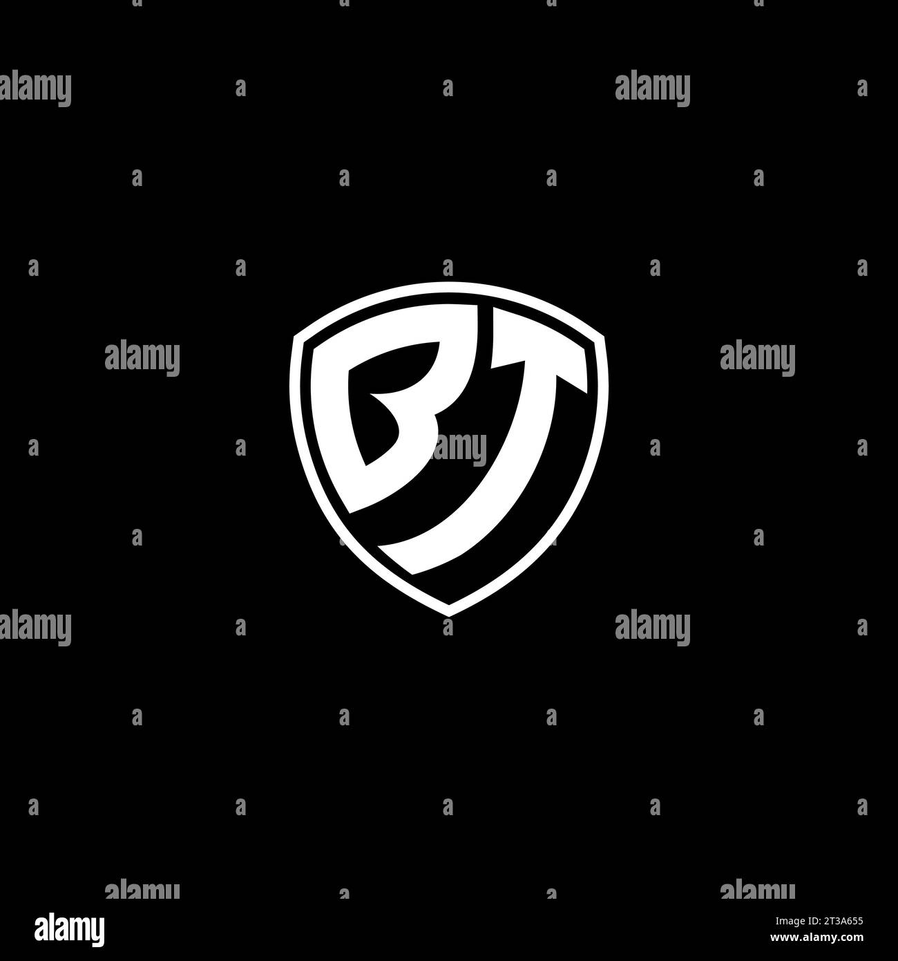 BT logo monogram emblem style with shield shape design template ideas Stock Vector Image & Art ...