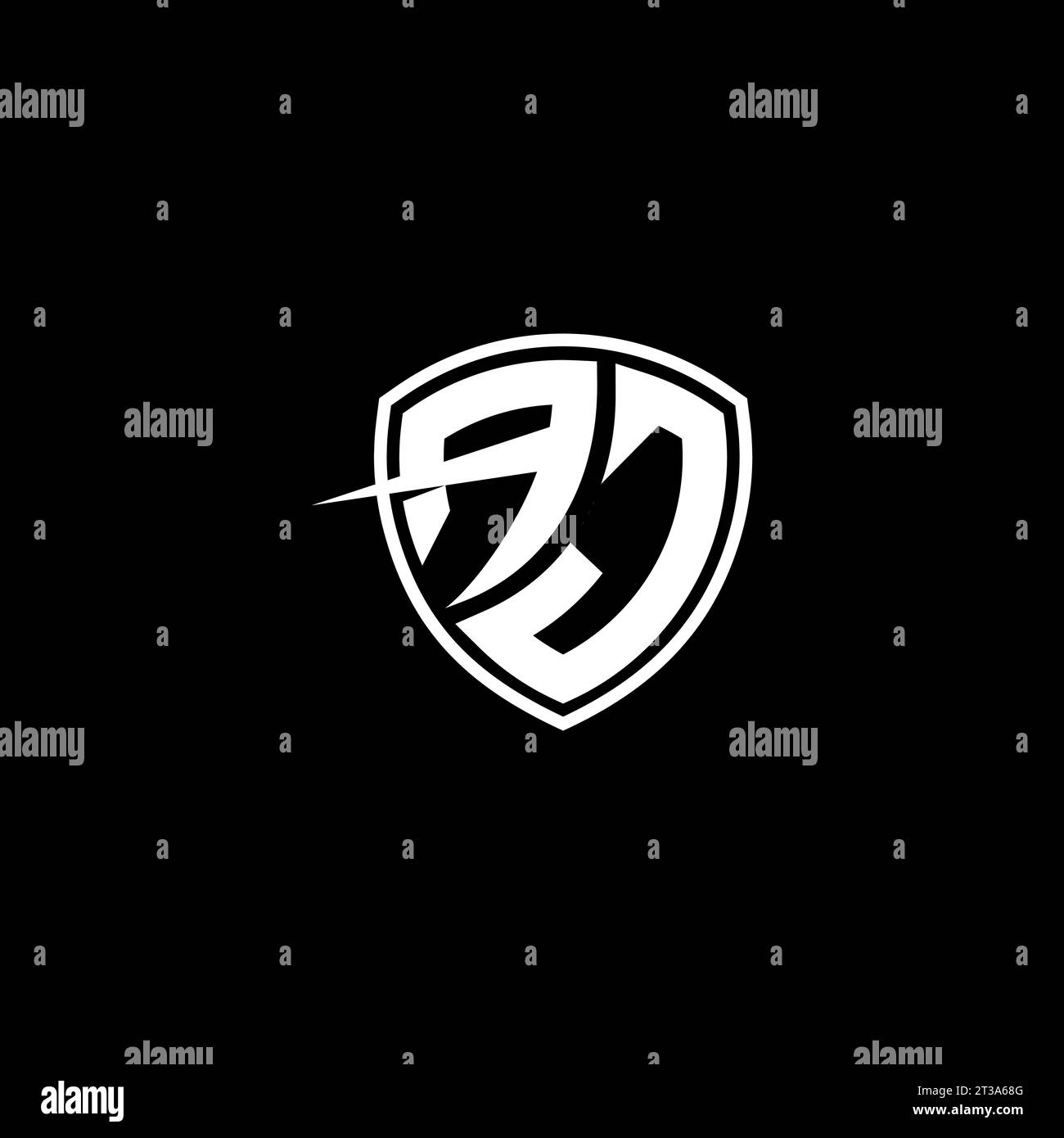 AJ logo monogram emblem style with shield shape design template ideas Stock Vector Image & Art ...