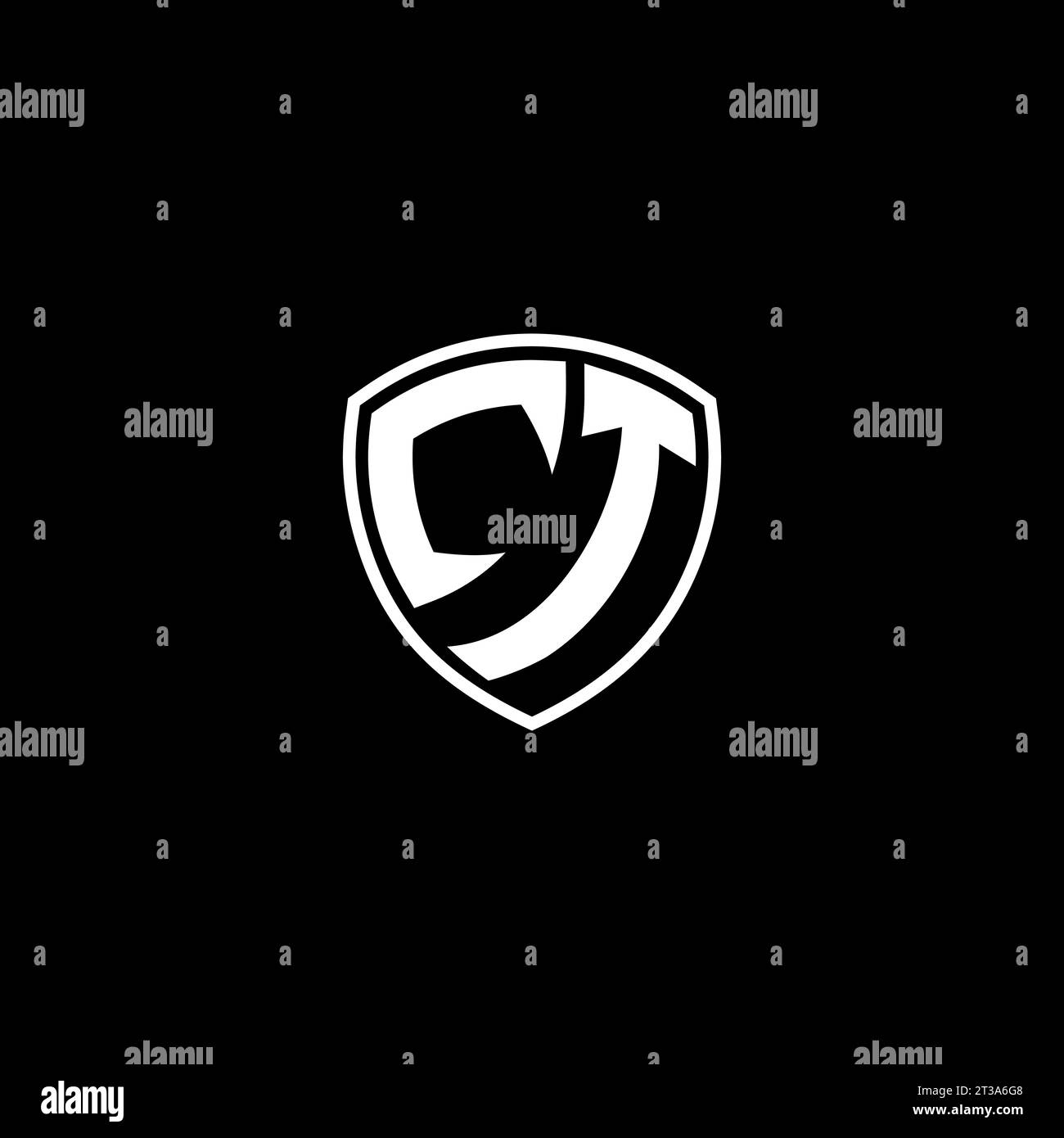 CT logo monogram emblem style with shield shape design template ideas ...