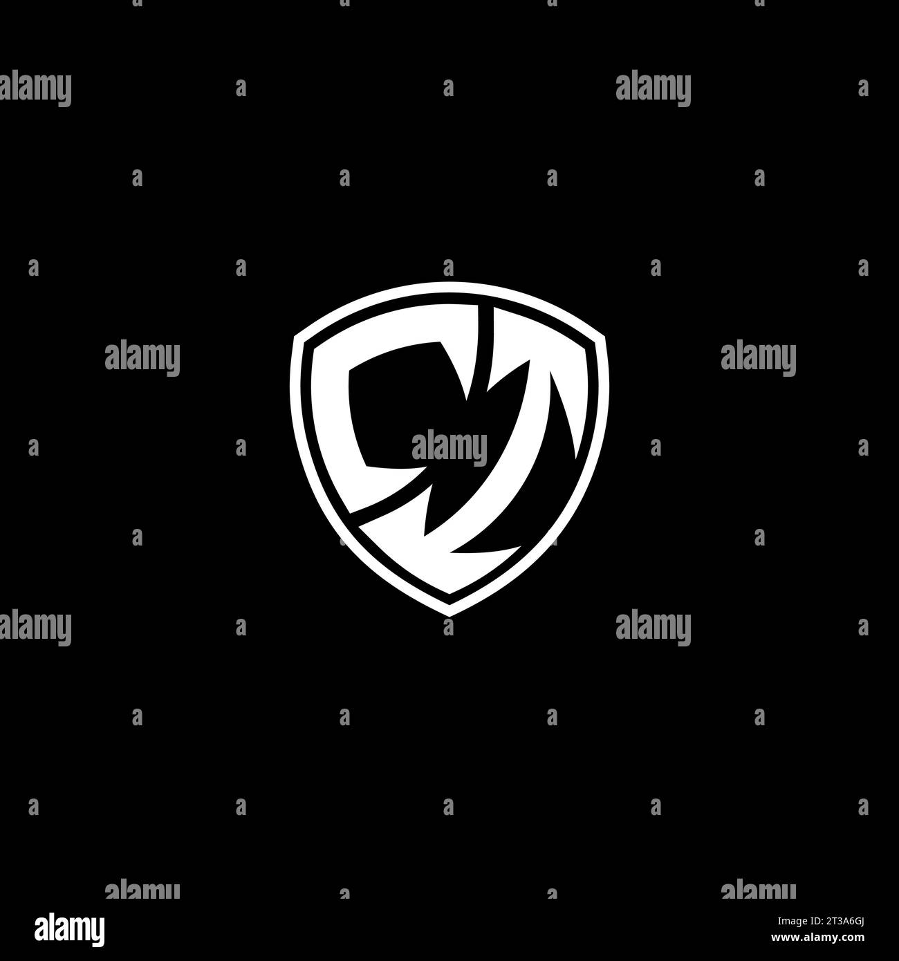 CI logo monogram emblem style with shield shape design template ideas ...