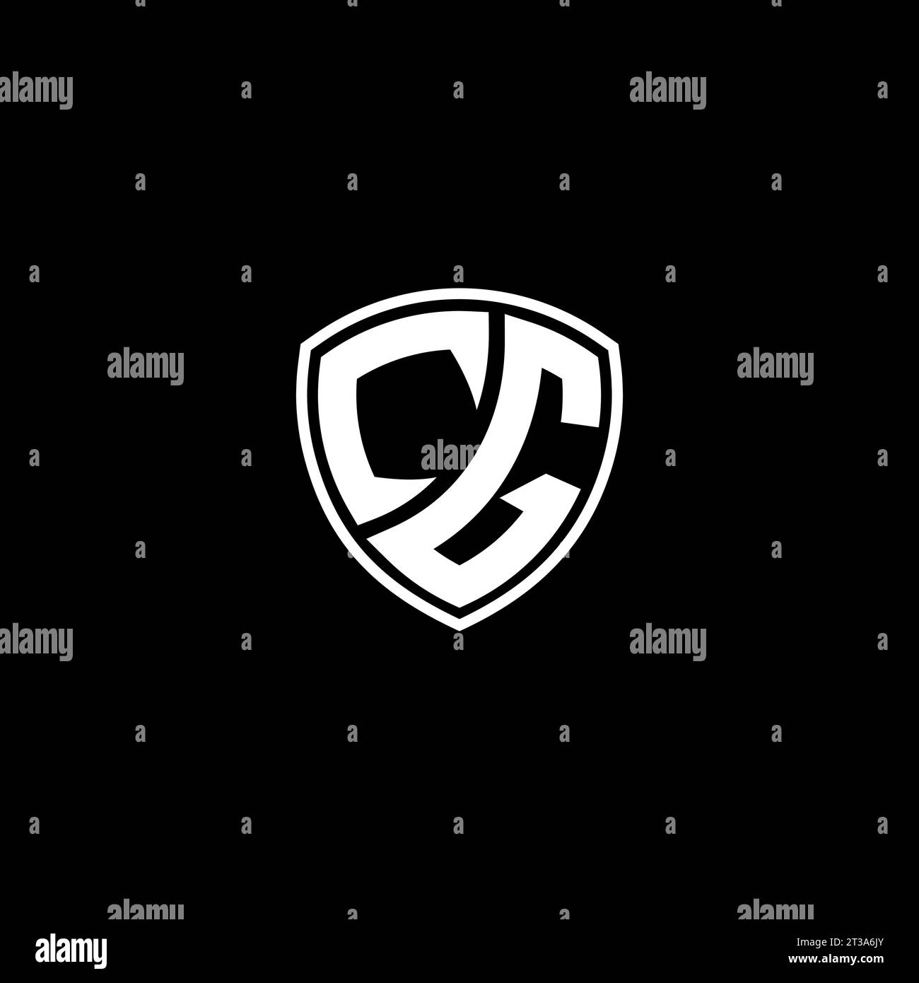 Cg logo geometric shape Black and White Stock Photos & Images - Alamy