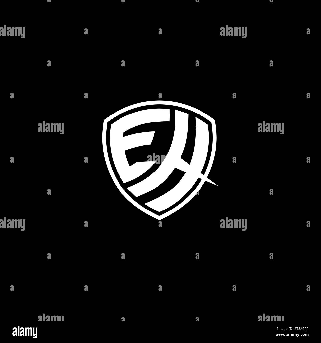 EH logo monogram emblem style with shield shape design template ideas Stock Vector Image & Art ...