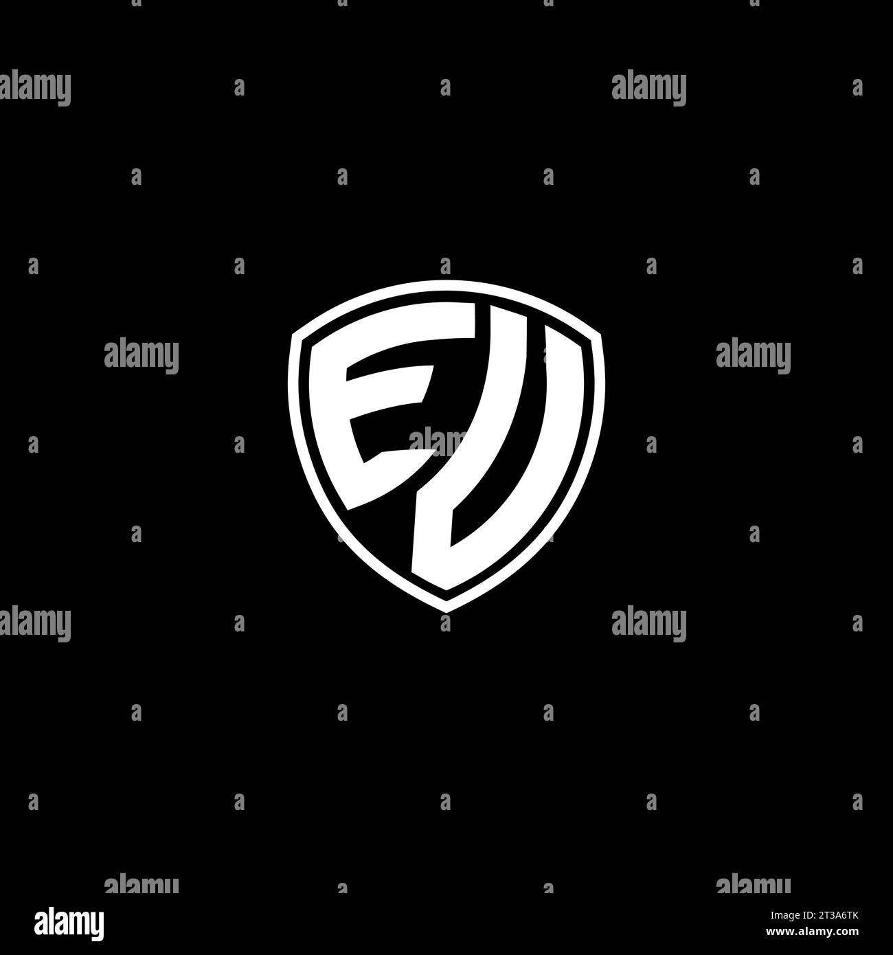 EV logo monogram emblem style with shield shape design template ideas ...