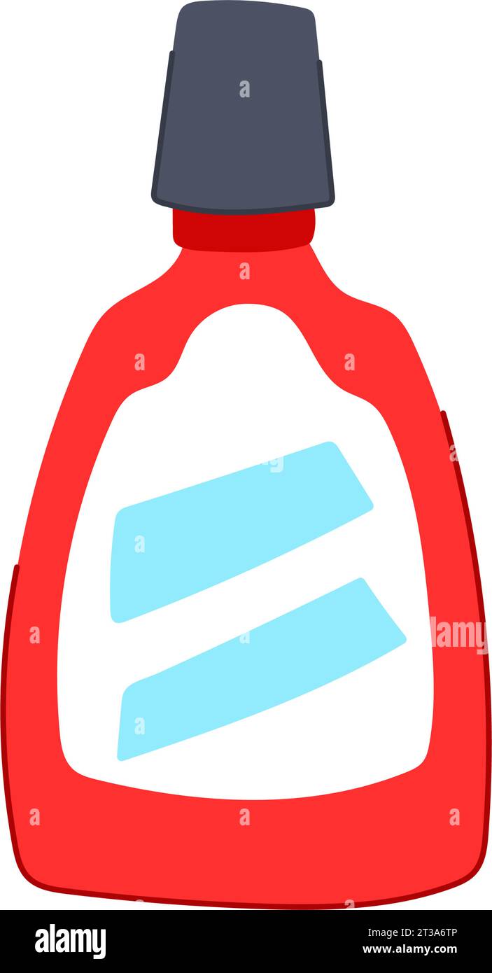 antiseptic mouthwash cartoon vector illustration Stock Vector Image ...