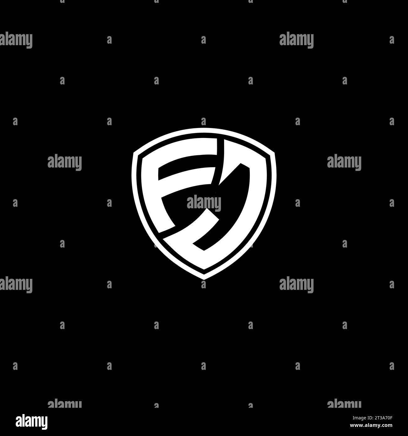 FJ logo monogram emblem style with shield shape design template ideas Stock Vector Image & Art ...