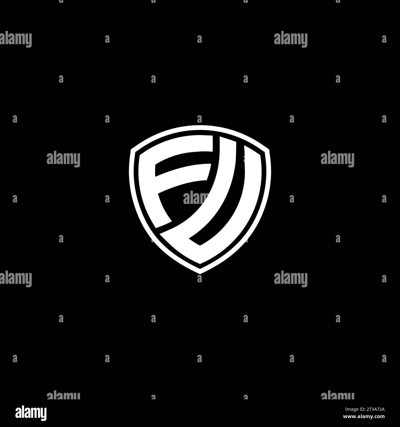 FU logo monogram emblem style with shield shape design template ideas ...