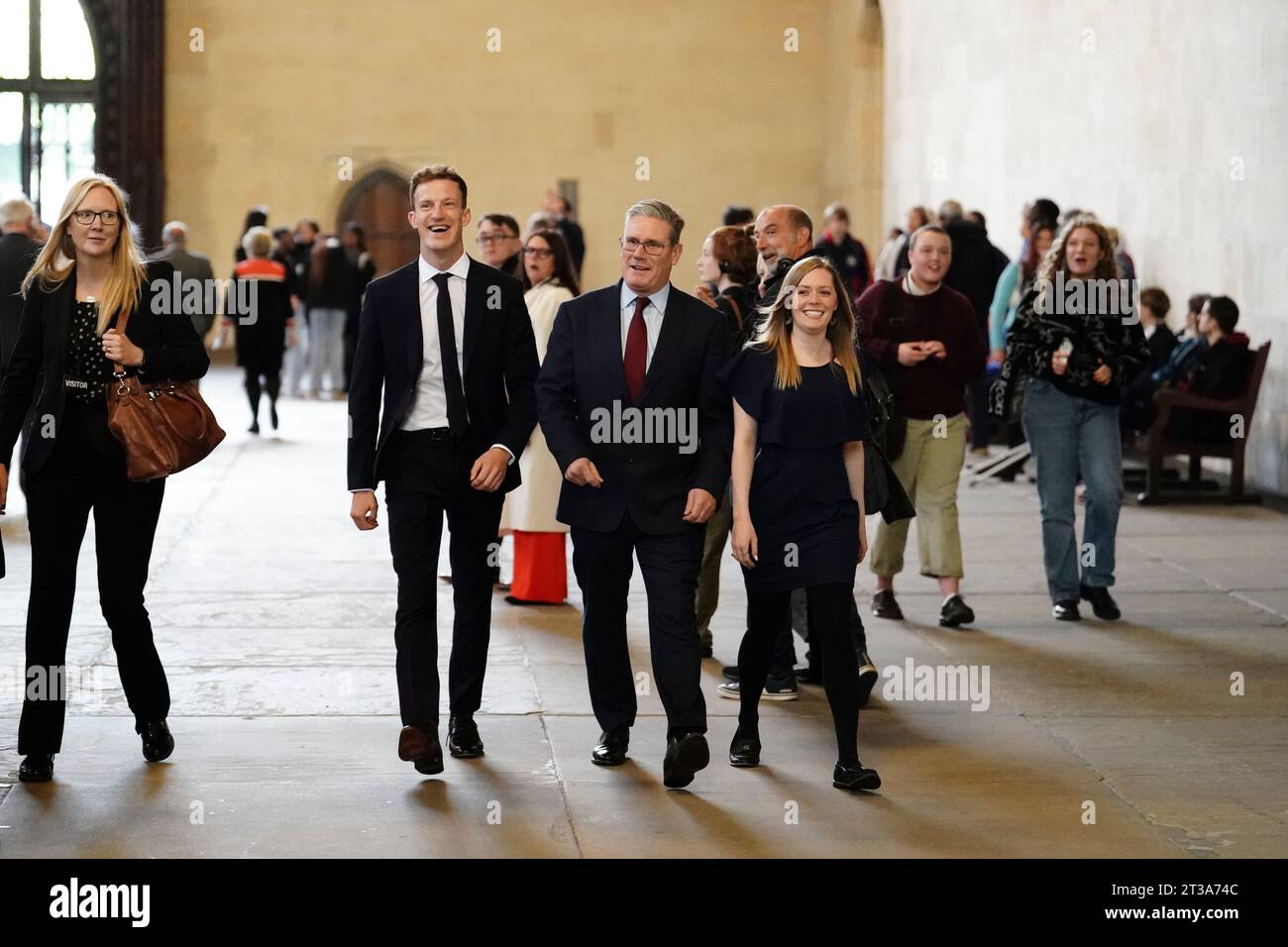 Leader of the Labour Party Sir Keir Starmer with newly elected Members ...
