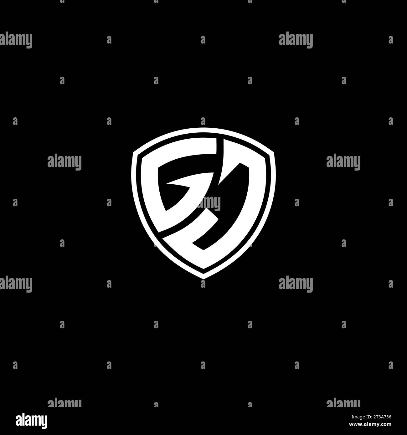 GJ logo monogram emblem style with shield shape design template ideas Stock Vector Image & Art ...