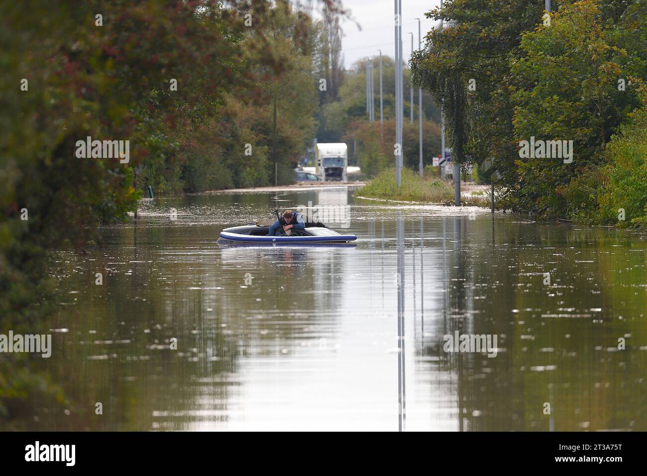 21st October Storm Babet flooding in Allerton Bywater,West Yorkshire,UK ...