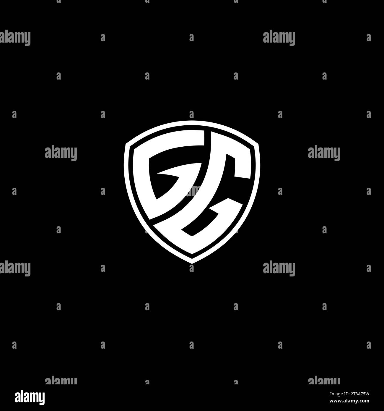 GG logo monogram emblem style with shield shape design template ideas ...